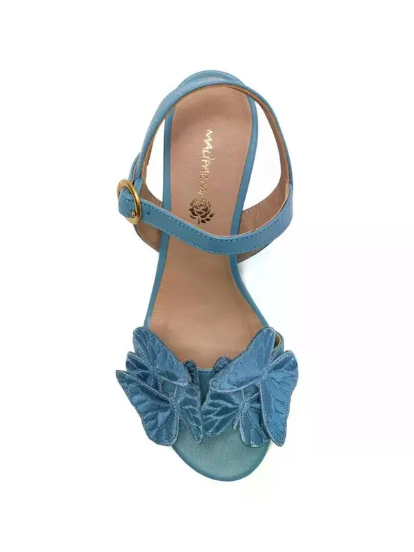 Malìparmi Butterfly-appliqué Leather Sandals