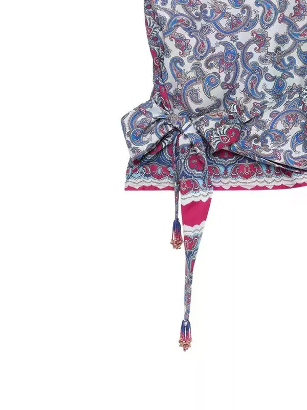 Malìparmi Paisley One-shoulder Top