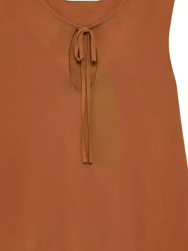 Malìparmi Sleeveless A-line Dress With Keyhole Detail - Brown