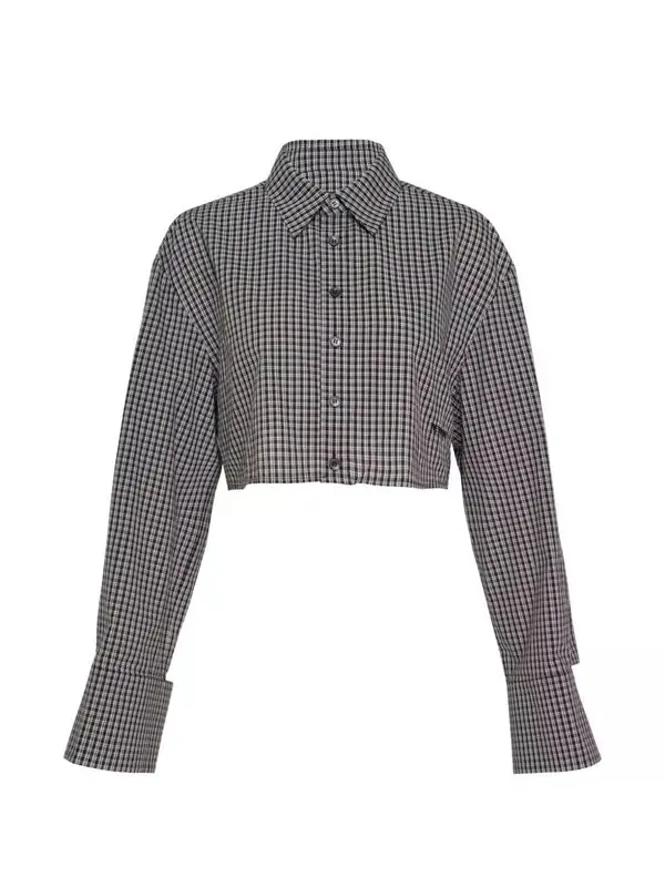 We11Done Check Cropped Shirt