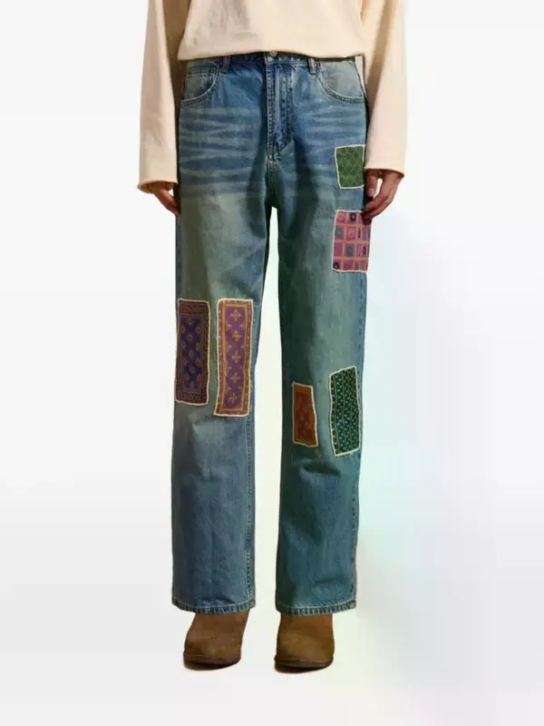FOUND Kantha Patchwork Jeans