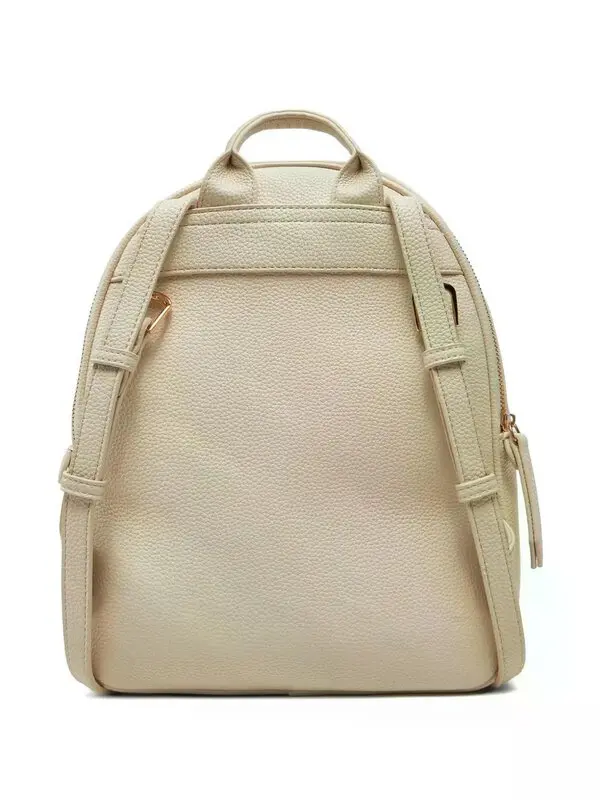 MARIO VALENTINO Embossed-logo Pebbled Backpack
