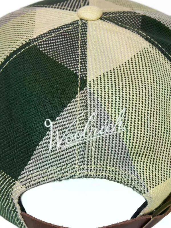 Woolrich Buffalo Check Baseball Cap - Green