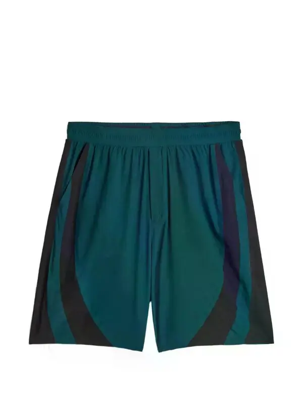 Y3 Colourblock Shorts - Green