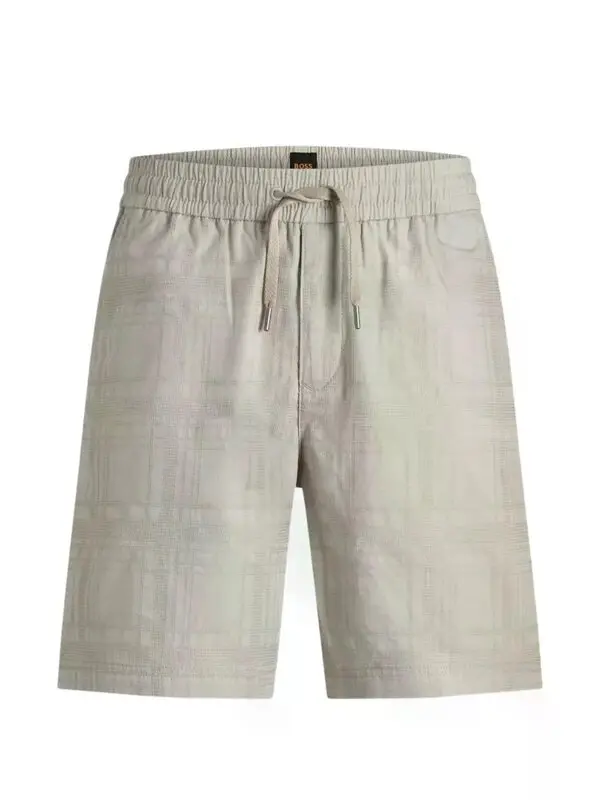 BOSS Checked Shorts With Drawstring