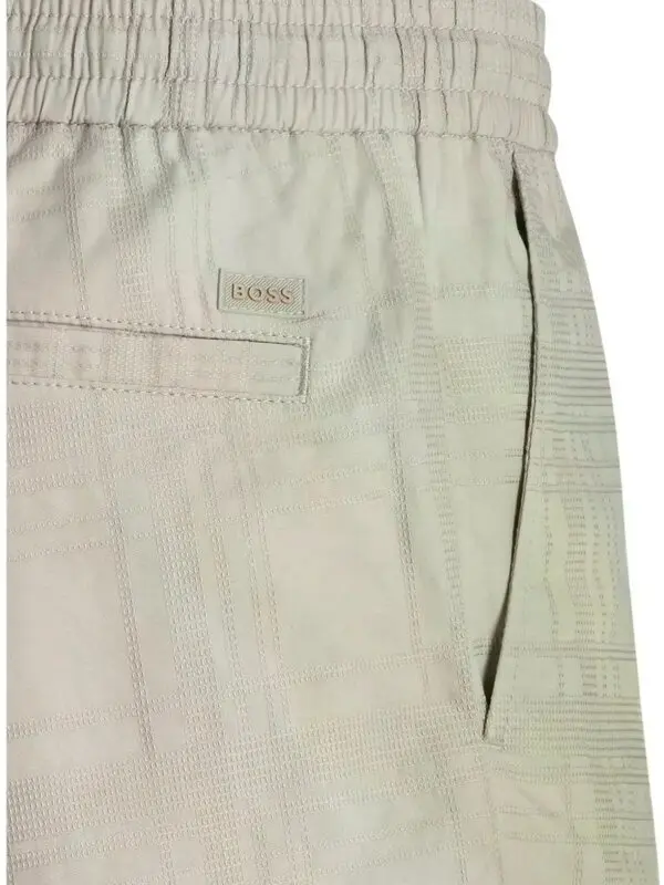 BOSS Checked Shorts With Drawstring