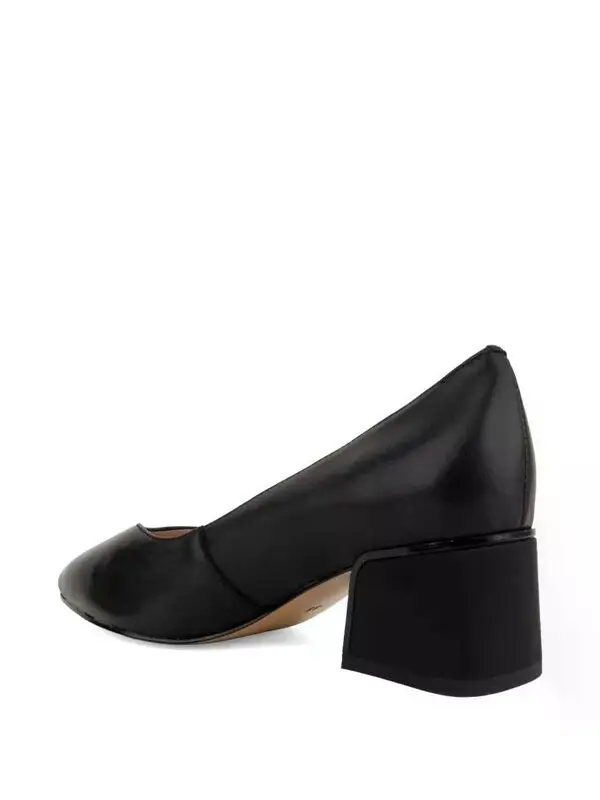 LINDA BAUMANN Pointed-toe Block-heel Pumps