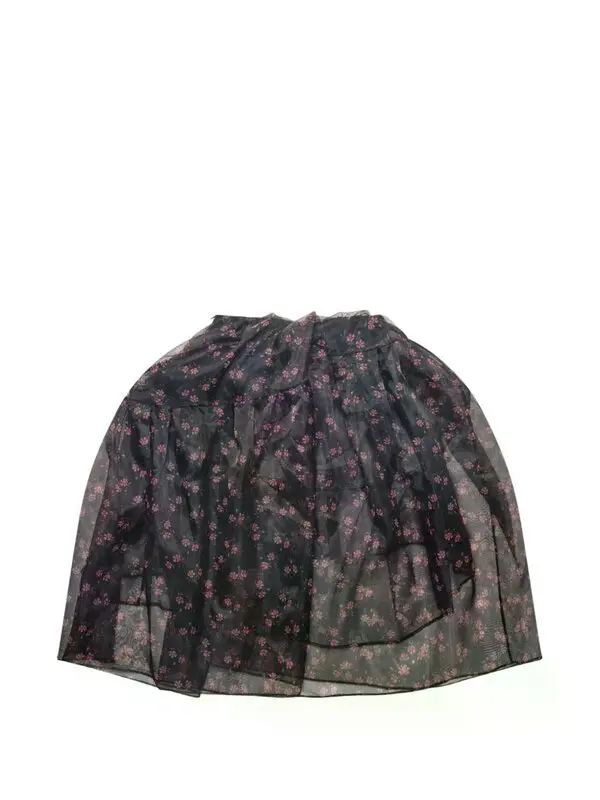 Simone Rocha Floral-print Tiered Mini Skirt