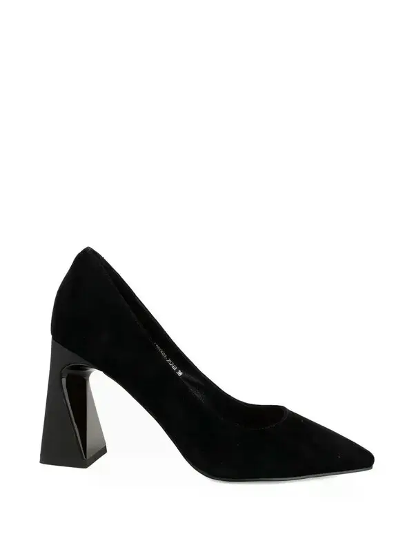 LINDA BAUMANN Pointed-toe Sculptural-heel Pumps