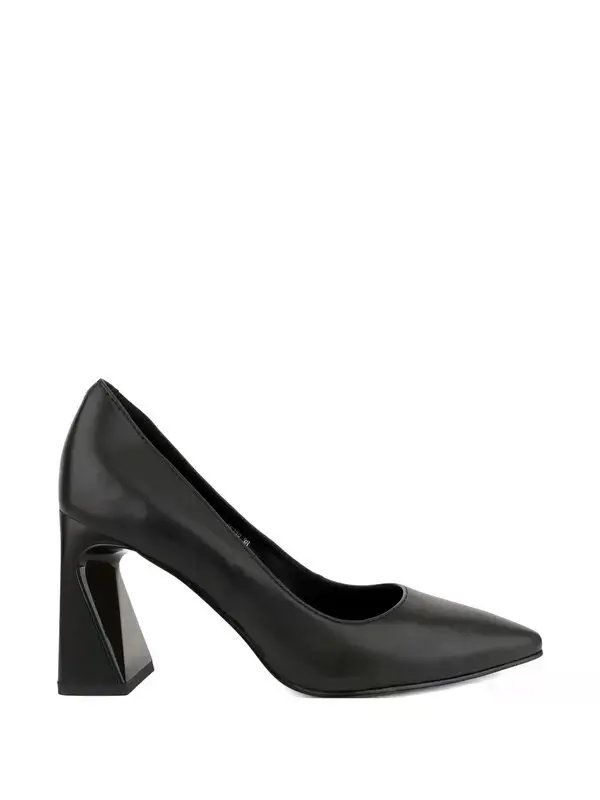 LINDA BAUMANN Pointed-toe Sculptural-heel Pumps