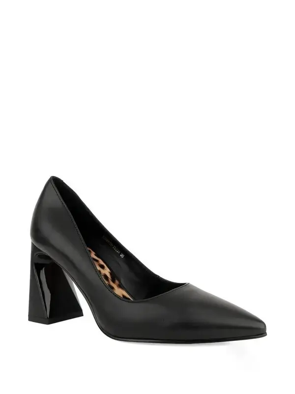 LINDA BAUMANN Pointed-toe Sculptural-heel Pumps