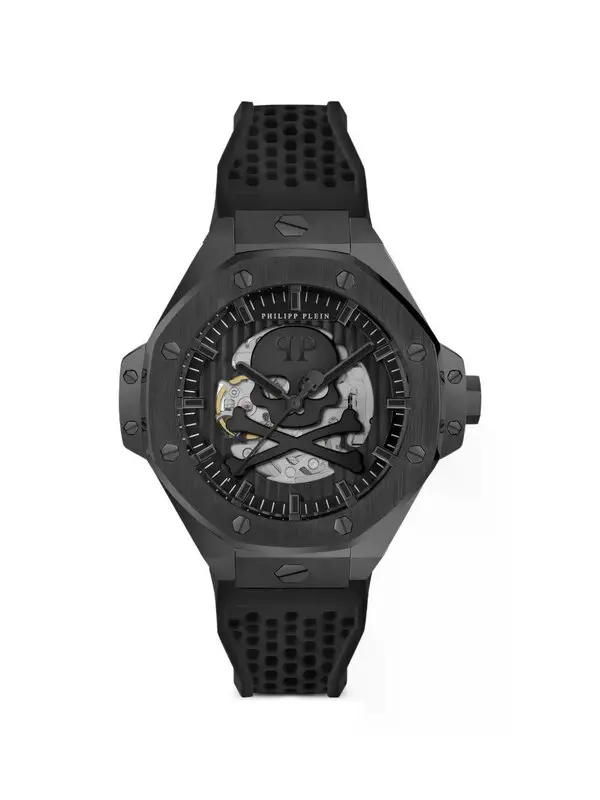 Philipp Plein 44mm Skeleton Automatic Watch - Black