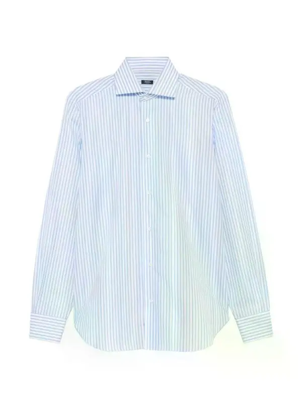 BARBA NAPOLI Striped Classic-collar Shirt