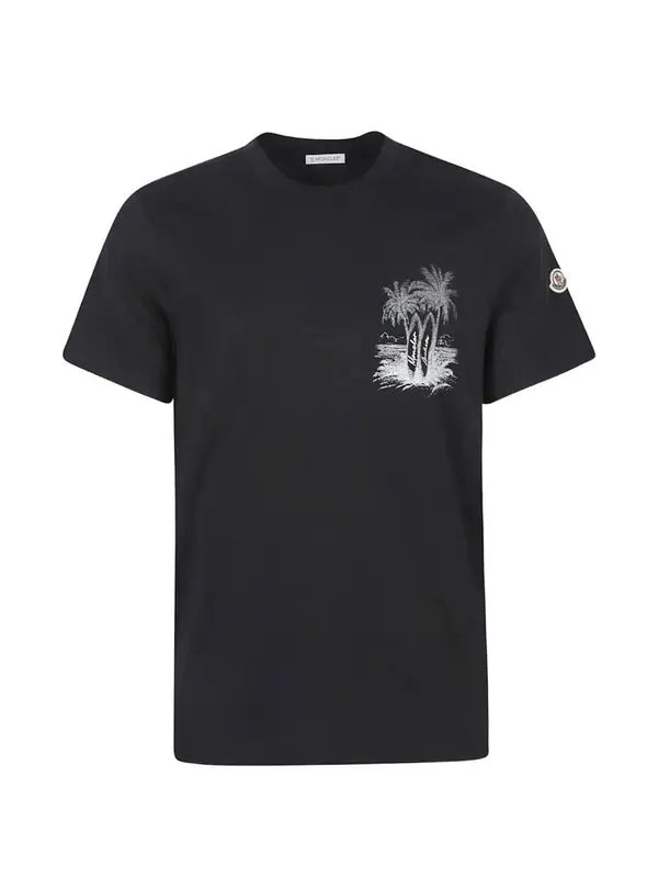 Moncler Graphic-print Logo-patch T-shirt