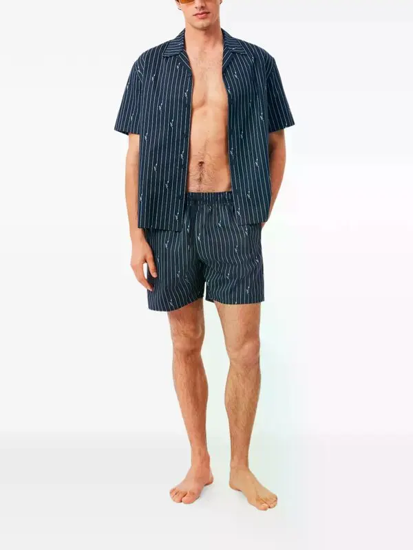 Lacoste Pinstripe Swim Shorts