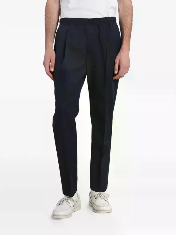 GREYED Elasticated-waist Trousers - Blue