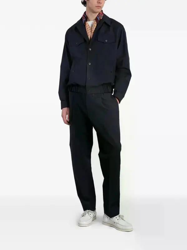 GREYED Elasticated-waist Trousers - Blue