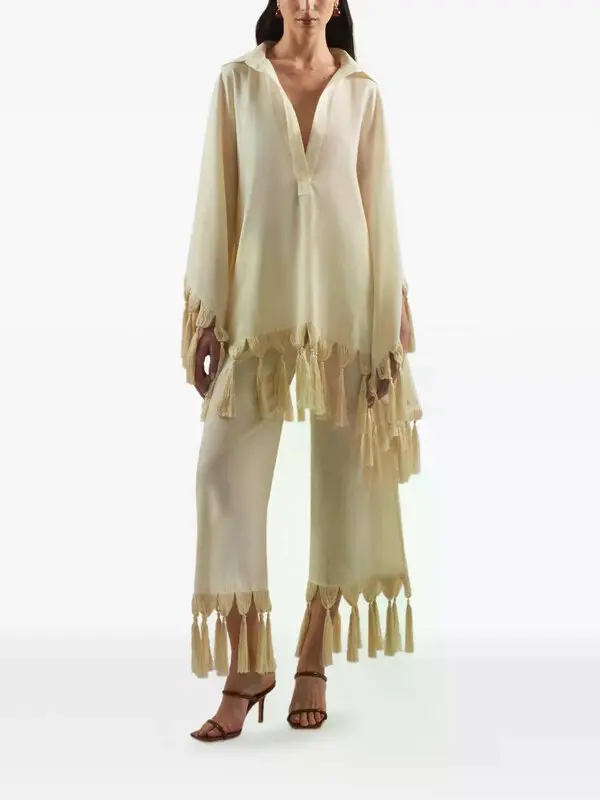 TALLER MARMO Aguas Blancas Tassel-trimmed Kaftan