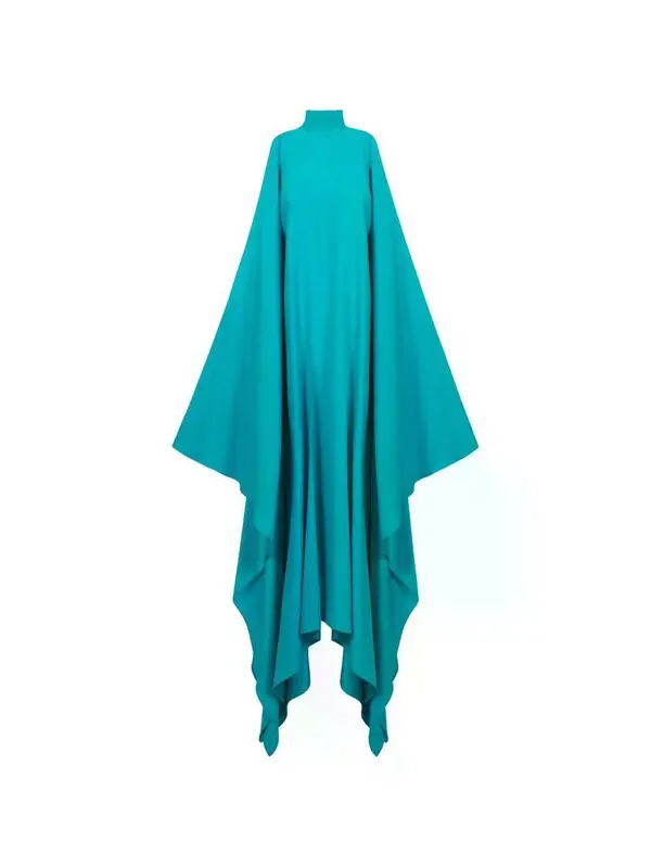 TALLER MARMO Asymmetric Draped Cape Dress