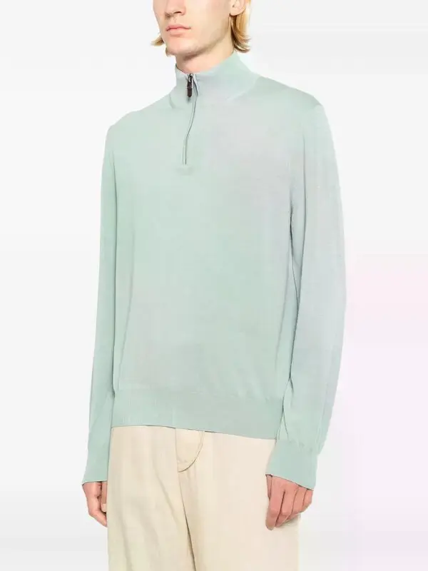 Canali Stand-collar Zip-up Sweater