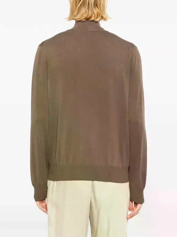 Canali Stand-collar Zip-up Sweater