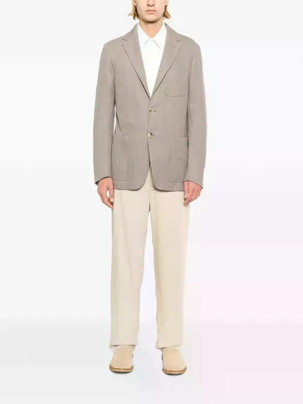 Canali Herringbone Blazer - Grey