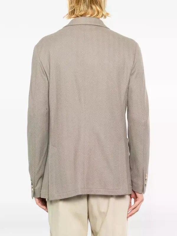 Canali Herringbone Blazer - Grey