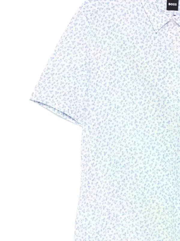 BOSS Floral-print Short-sleeve Shirt