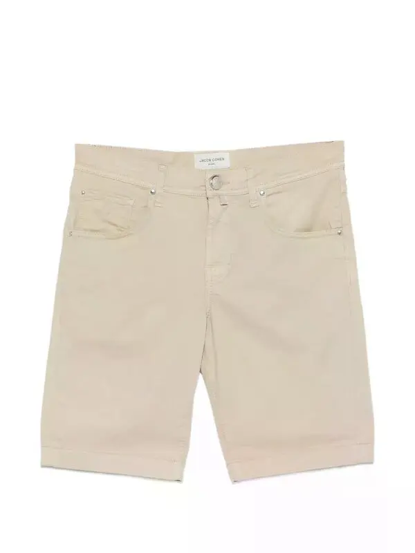 Jacob Cohen Nicolas Logo-patch Shorts - Neutrals