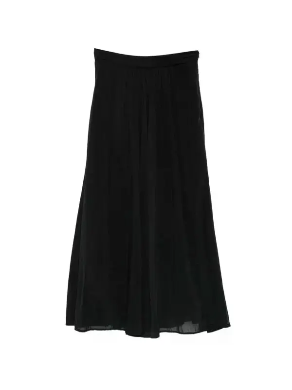 FORTE_FORTE Zip-fastening Midi Skirt - Black
