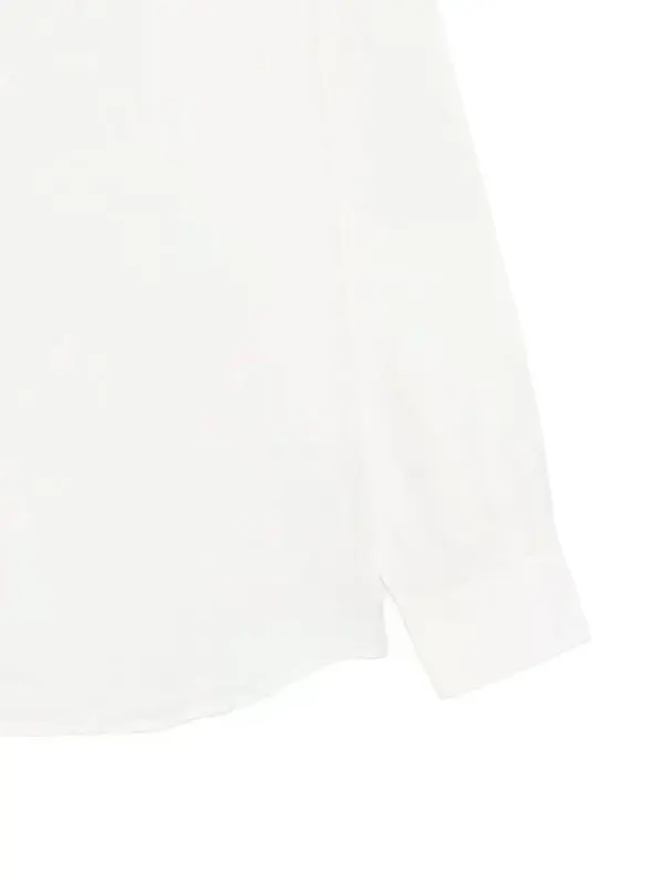 MC2 SAINT BARTH Naxos Mandarin-collar Long-sleeved Shirt - White