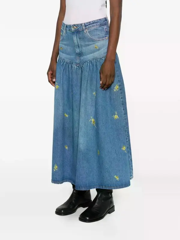 GANNI Floral-print Maxi Skirt