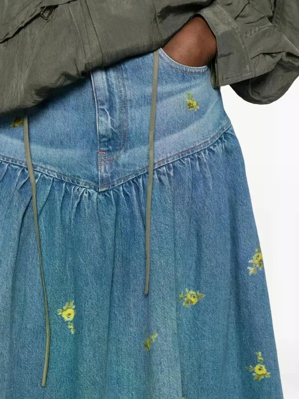 GANNI Floral-print Maxi Skirt