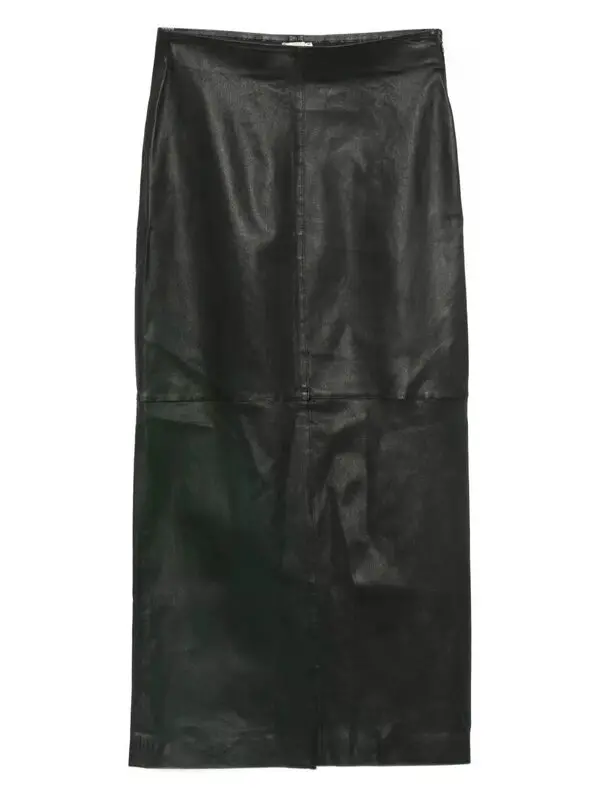 ALYSI Leather Straight Skirt