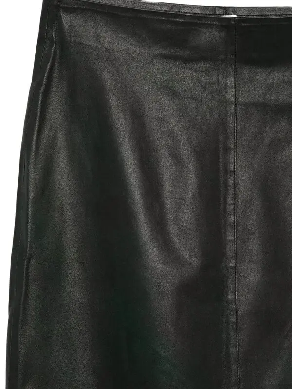 ALYSI Leather Straight Skirt