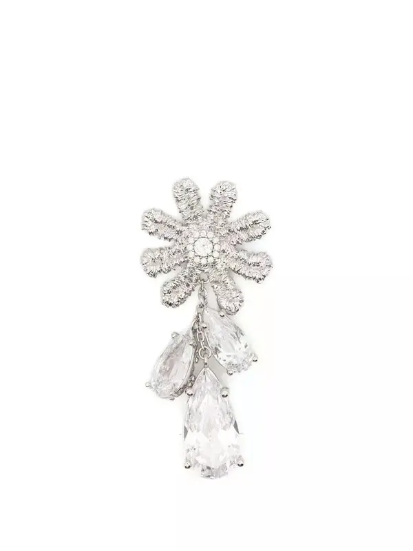 SHUSHU/TONG Flower-motif Drop Earrings - Silver