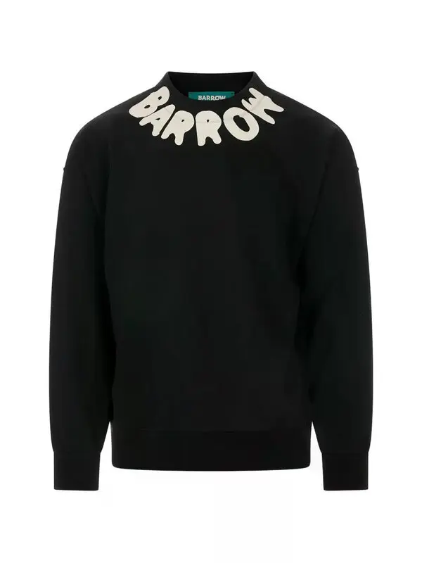 BARROW Jersey Logo Print Crew Neck Sweater