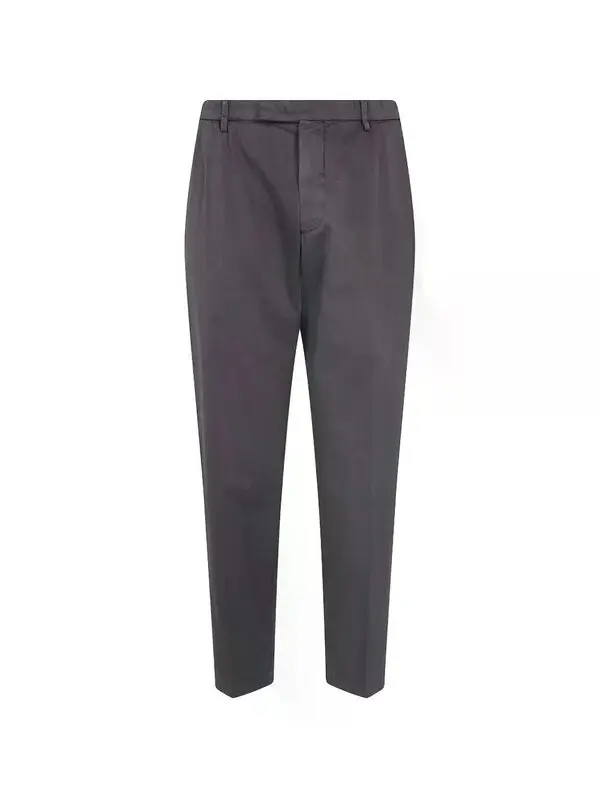 MICHAEL COAL Straight-leg Cotton Trousers - Brown