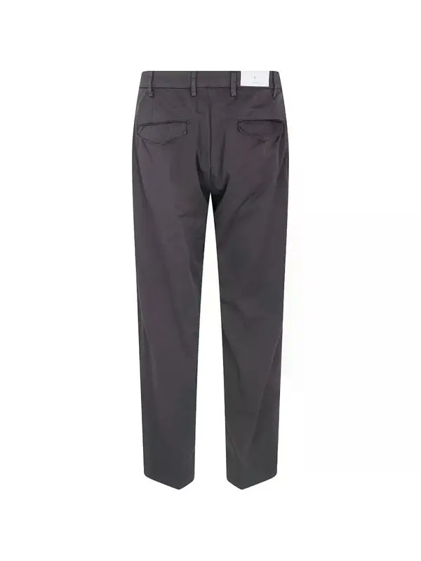 MICHAEL COAL Straight-leg Cotton Trousers - Brown