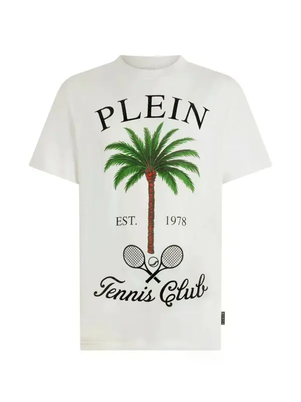 Philipp Plein Logo-lettering T-shirt - Neutrals