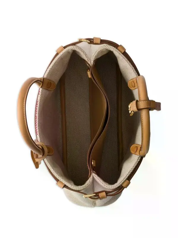 Prada Medium Canvas And Leather Handbag