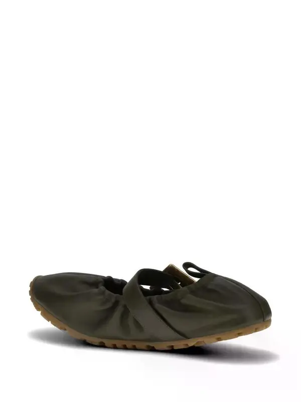 Balmain Buckle-fastening Ballet Flats - Green