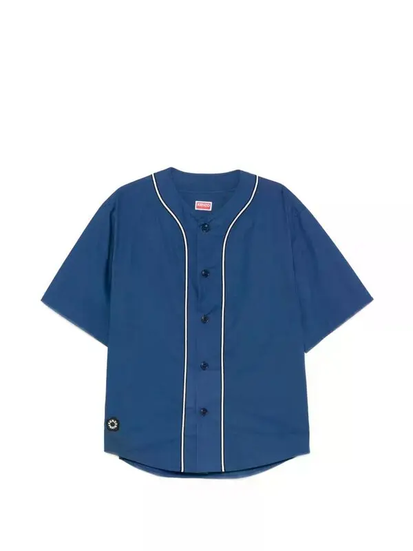 Kenzo Buttoned Short-sleeve Shirt - Blue