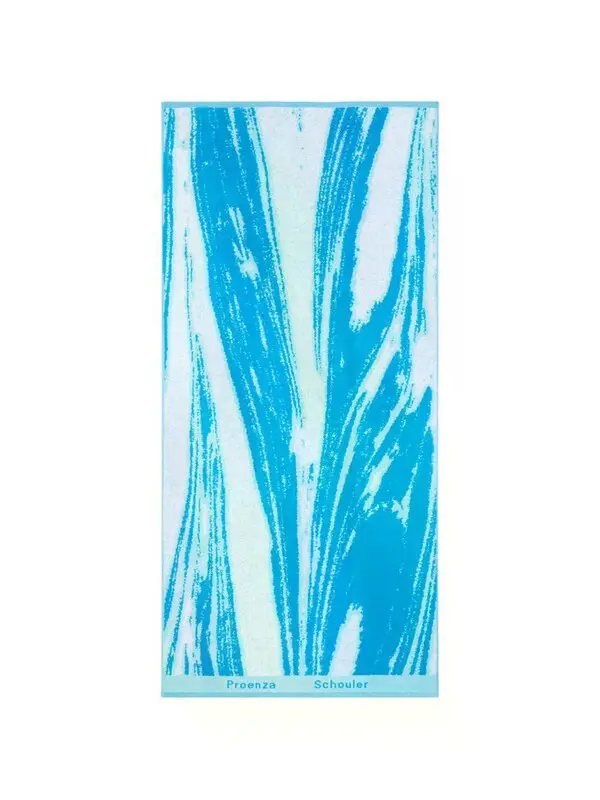 Proenza Schouler Abstract-print Towel - Blue