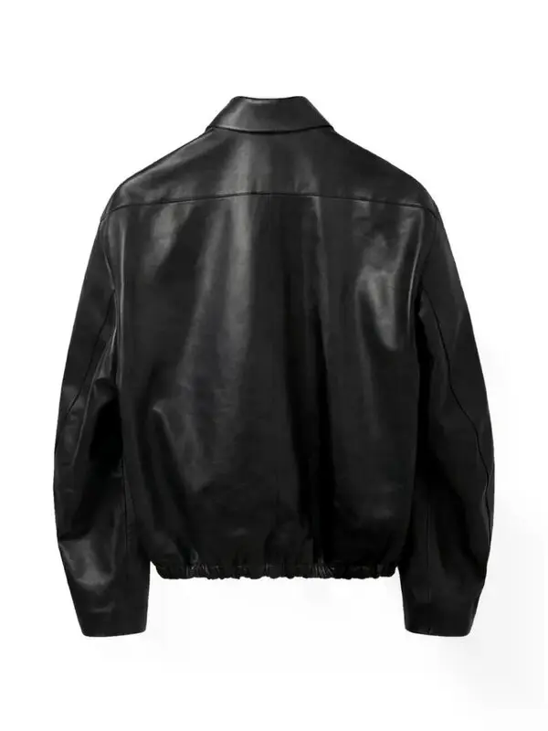 JIL SANDER Elasticated-hem Leather Jacket