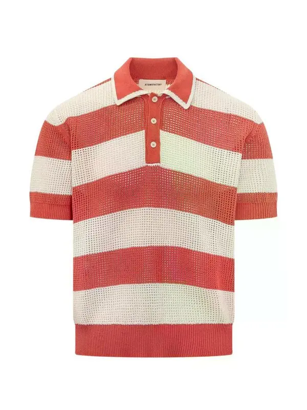 ATOMO FACTORY Striped Polo Shirt