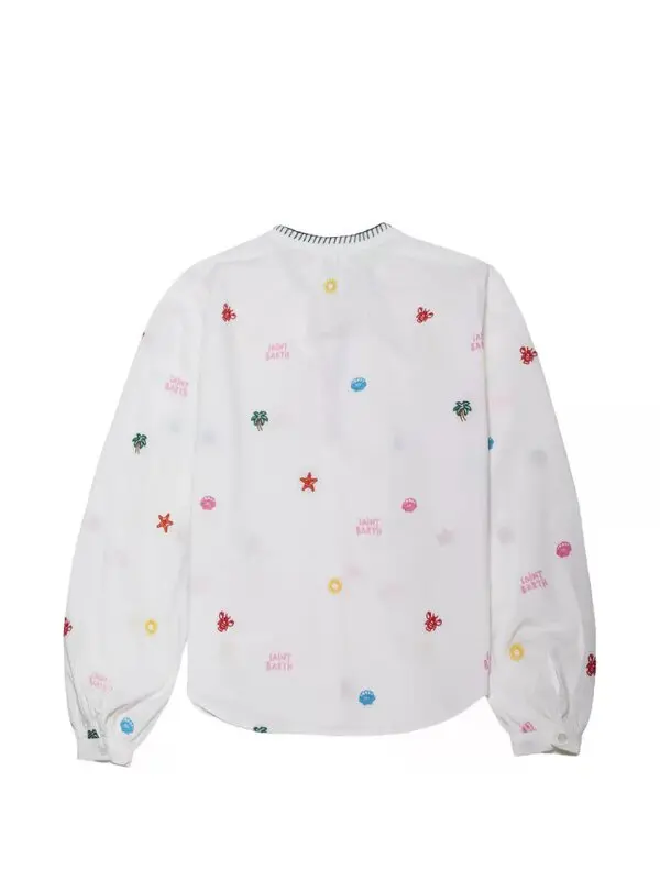 MC2 SAINT BARTH Liona Embroidered Blouse