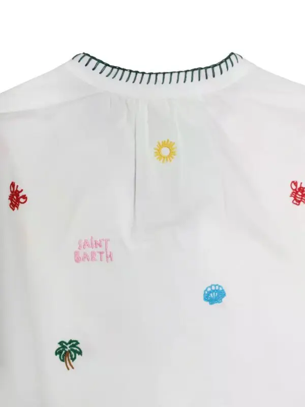 MC2 SAINT BARTH Liona Embroidered Blouse