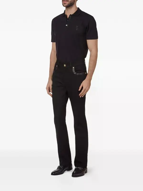 BILLIONAIRE Crocodile-effect Trim Jeans