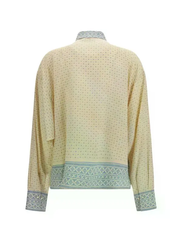 Ermanno Scervino Geometric Print Silk Shirt